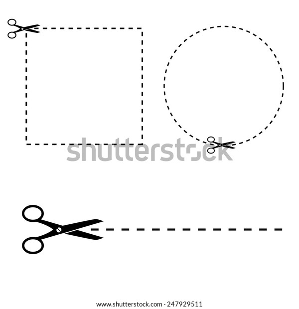 Shapes Cut Out By Scissors Vector Stock Vector (Royalty Free) 247929511 ...
