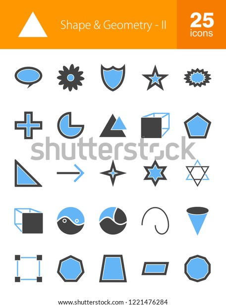 Shapes Geometry Glyph Icons Stock Vector (Royalty Free) 1221476284 ...