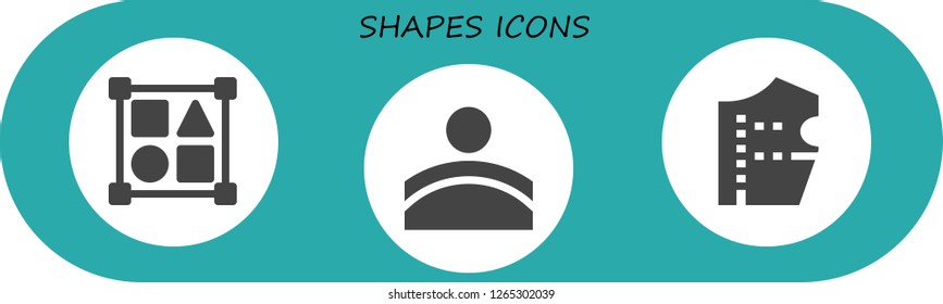 Shapes Icon Set 3 Filled Shapes Stock Vector (Royalty Free) 1265302039 ...