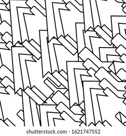 Shapes Overlapping Each Other Black Whitevector Stock Vector (Royalty ...