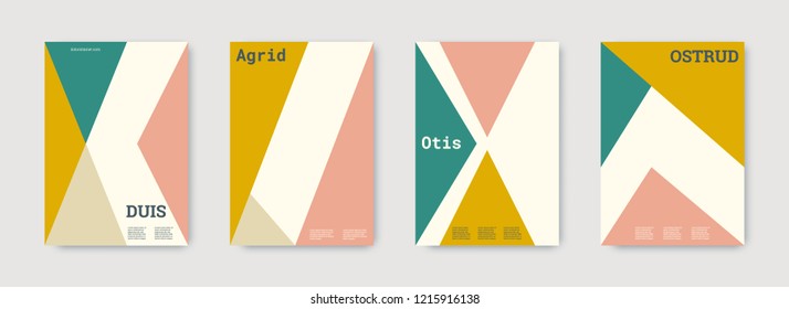 Shapes Patterns Green Pink Gold White Stock Vector (Royalty Free ...