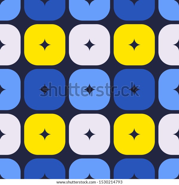 Shapes Squares Rounded Corners Seamless Geometric Stock Vector (Royalty ...