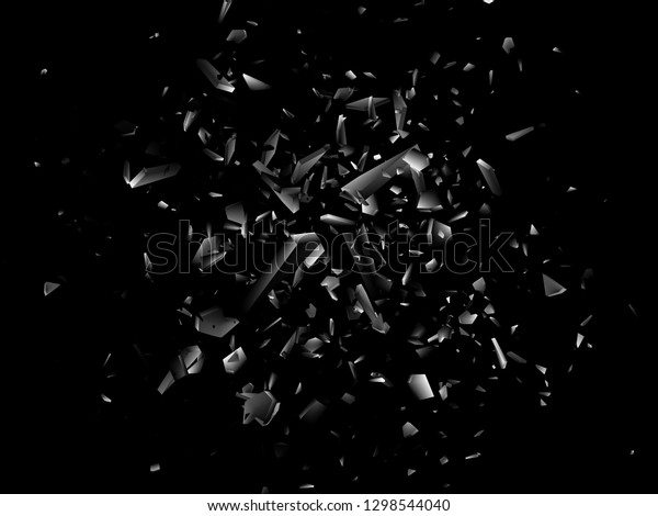 Shards Broken Glass Abstract Explosion Realistic Stock Vector (Royalty ...