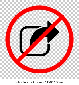 Share Icon Arrow Not Allowed Black Stock Vector (Royalty Free) 1199110069