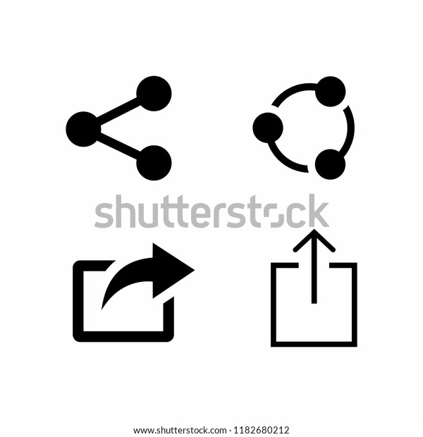 Partager les symboles d'icône image vectorielle. : image vectorielle de ...