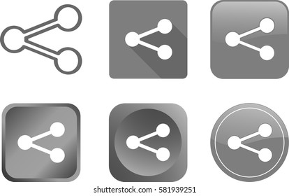 Share Icons Buttons Vector Stock Vector (Royalty Free) 581939251 ...