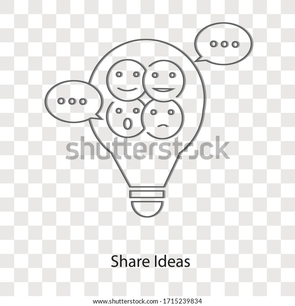 Share Ideas Concept On Transparency Background Stock Vector (Royalty ...