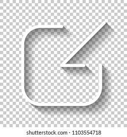 Reverse Arrow Sign Icon Transparent Style Stock Vector (Royalty Free ...