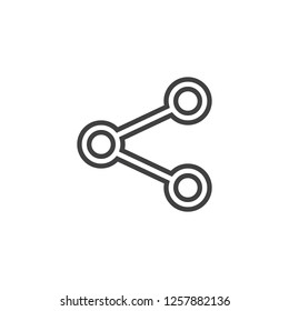 Share Outline Icon Linear Style Sign Stock Vector (Royalty Free ...