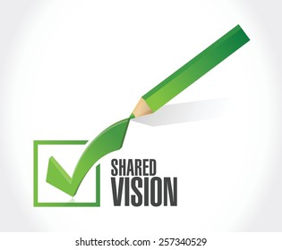Shared Vision Check Mark Illustration Design Stock Vector (Royalty Free ...
