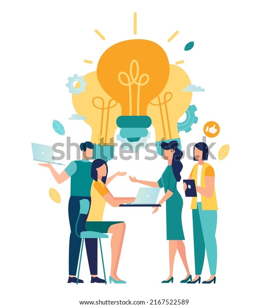 Compartir y buscar ideas de negocios.: vector de stock (libre de ...