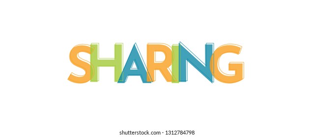 Sharing Word Concept Sharing Use Cover Stock Vector (Royalty Free ...