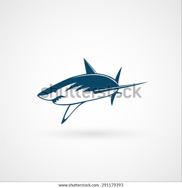 Shark Attack Logo Sign On White Stock Vector (Royalty Free) 291179393 ...