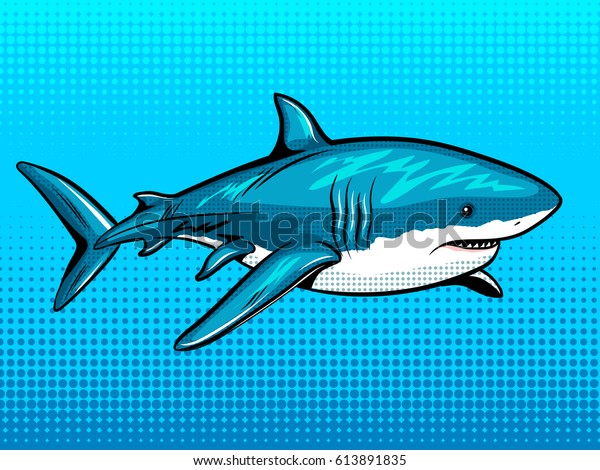 Shark Comic Book Pop Art Retro Stock Vector (Royalty Free) 613891835 ...