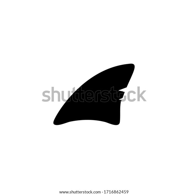 Shark Fin Symbol Vector Illustration Isolated Stock Vector (Royalty ...
