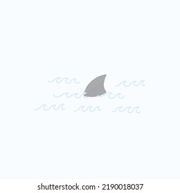 Shark Fin Waves Isolated On White Stock Vector (Royalty Free ...