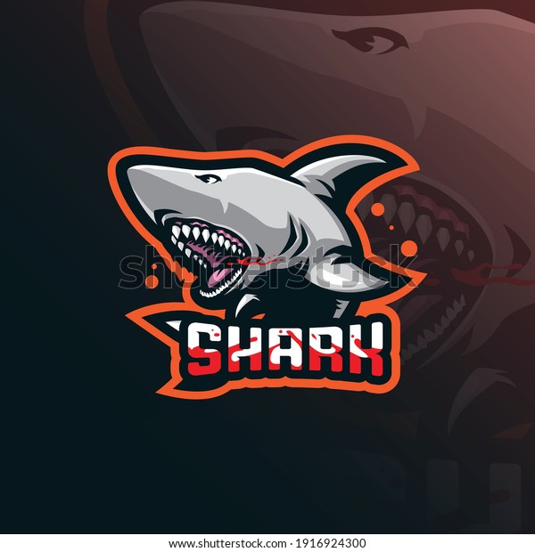 Shark Mascot Logo Design Vector Modern 库存矢量图（免版税）1916924300 | Shutterstock