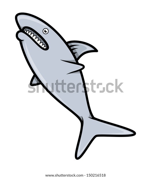 Shark Vector Cartoon Illustration Stock Vector (Royalty Free) 150216518 ...
