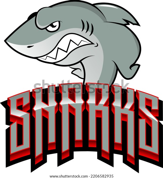 Sharks Mascot Logo Vector Illustration Stock Vector (Royalty Free ...