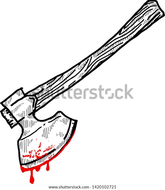 Sharp Axe Blood Dripping Blade Hand 库存矢量图（免版税）1420102721 | Shutterstock