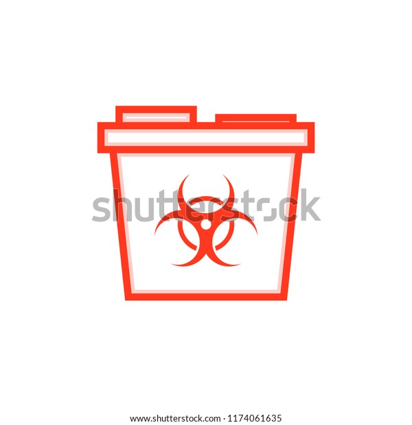 Sharp Container Simple Icon Medicine Waste Stock Vector (Royalty Free ...