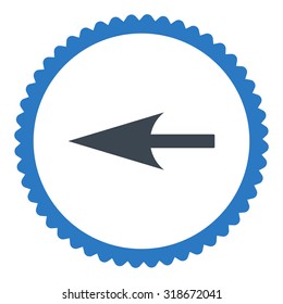 Sharp Left Arrow Round Stamp Icon Stock Vector (Royalty Free) 318672041 ...