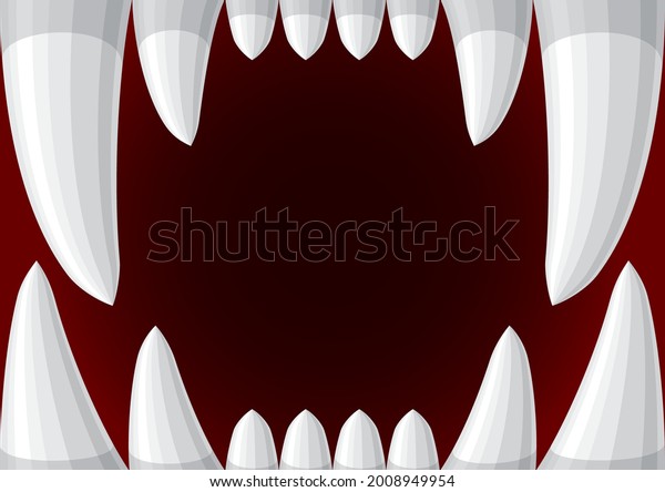 Sharp Wild Beast Fang Frame Stock Vector (Royalty Free) 2008949954 ...