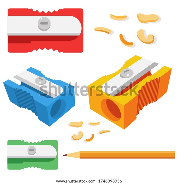 Sharpener Pencil Vector Cartoon Set Isolated Stock Vector (Royalty Free ...