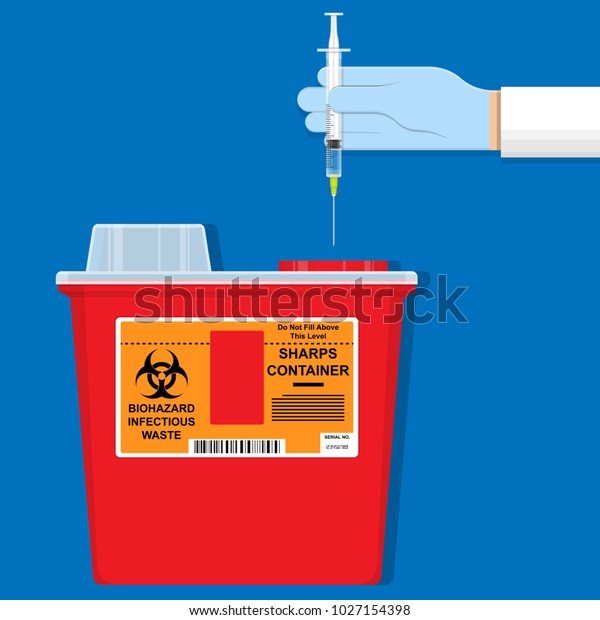 Sharps Container Hiv Trash Toxic Risk Stock Vector (Royalty Free ...