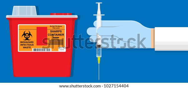 Sharps Container Hiv Trash Toxic Risk Stock Vector (Royalty Free ...