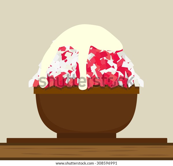 Shaved Ice Vector Illustration 스톡 벡터(로열티 프리) 308596991 | Shutterstock