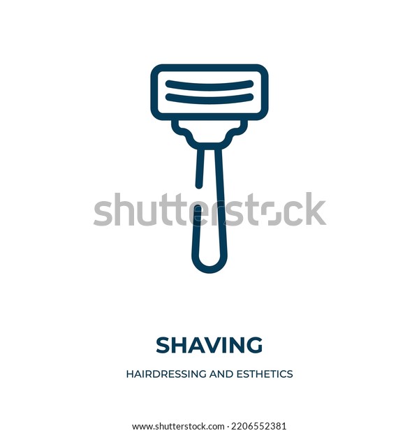 Shaving Icon Linear Vector Illustration Hairdressing Stock Vector ...