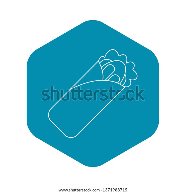 Shawarma Icon Outline Illustration Shawarma Vector Stock Vector (Royalty Free) 1371988715