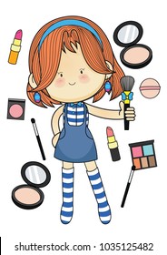 4,064 Kids makeup Stock Illustrations, Images & Vectors | Shutterstock