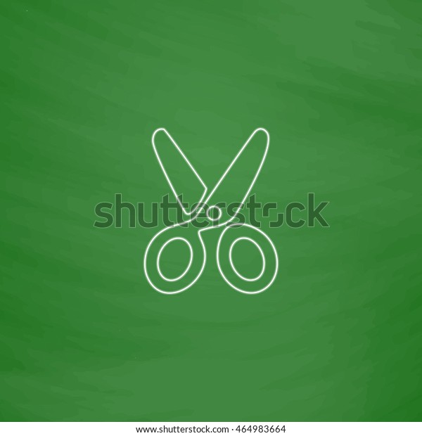 Shears Outline Vector Icon Imitation Draw Stock Vector (Royalty Free ...