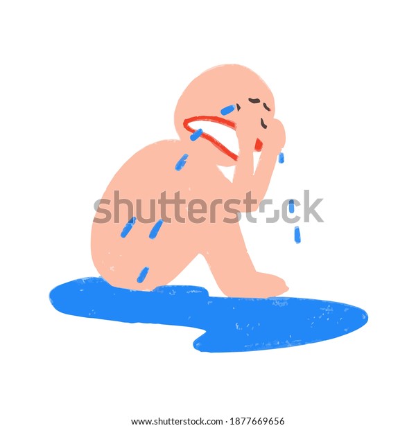 Shedding Tears Tear Streams Tears Drops Stock Vector (Royalty Free ...
