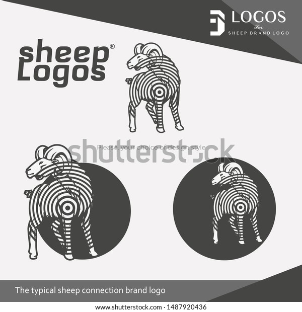 Sheep Brand Connection Logo Vector Stock Vector (Royalty Free) 1487920436
