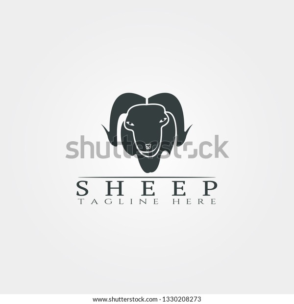 Sheep Farm Icon Template Creative Vector Stock Vector (Royalty Free ...