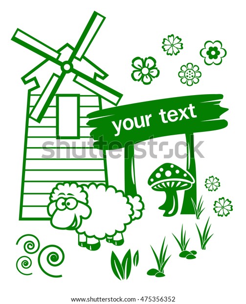 Sheep Farm Signage Stock Vector (Royalty Free) 475356352 | Shutterstock