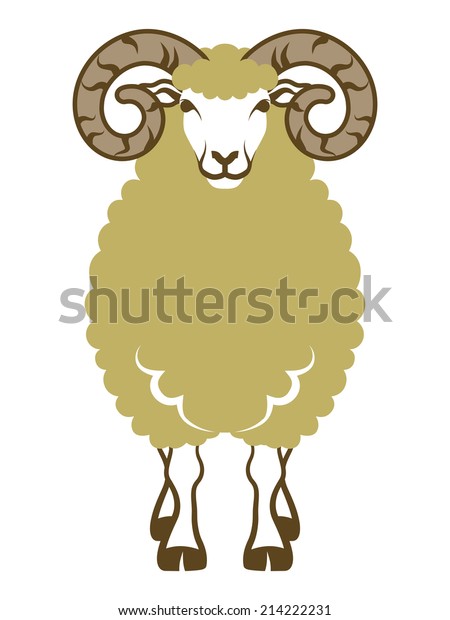 Sheep Front Viewclip Art Stock Vector (Royalty Free) 214222231 ...