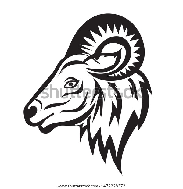 Sheep Goat Logo Designs Icon Stock Vector (Royalty Free) 1472228372