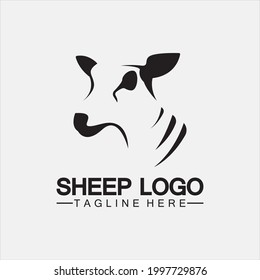 Sheep Head Logo Vector Icon Illustration Stock Vector (Royalty Free ...