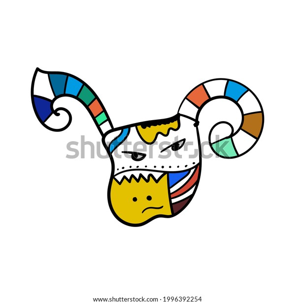 Sheep Icon Doodle Cubism Style Stock Vector (Royalty Free) 1996392254 ...
