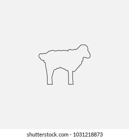 Sheep Line Icon Vector Illustration Animal Stock Vector (Royalty Free ...