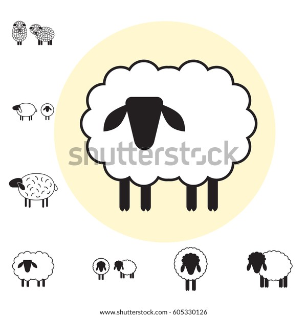 Sheep Ram Icon Logo Template Pictogram Stock Vector (Royalty Free ...