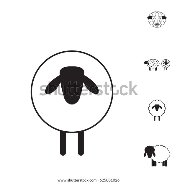 Sheep Ram Icon Logo Template Pictogram Stock Vector (Royalty Free ...