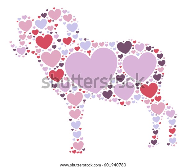 Sheep Shape Vector Design Illustration Stock Vector (Royalty Free ...