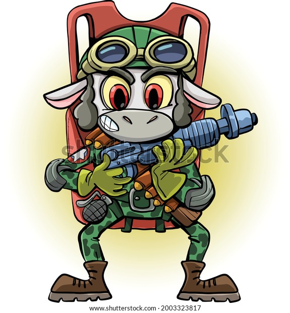 Sheep Soldier Full War Gear Stock Vector (Royalty Free) 2003323817 ...