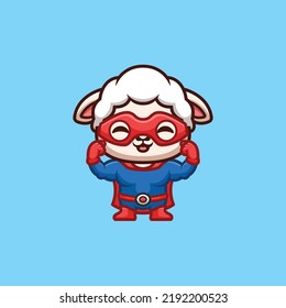 Sheep Super Hero Cute Creative Kawaii Stock Vector (Royalty Free ...