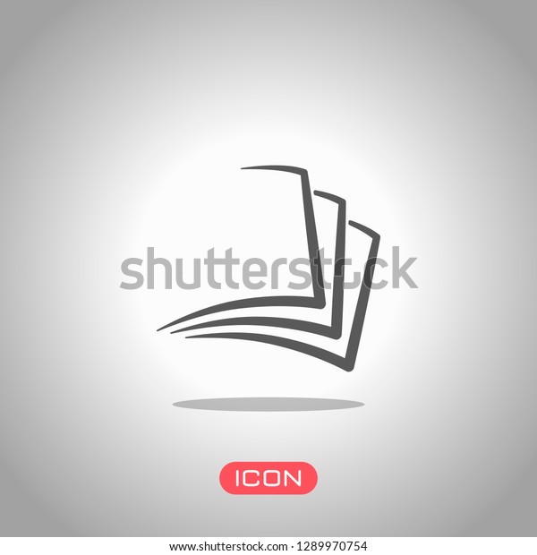 Sheet Book Paper Icon Under Spotlight Stock Vector (Royalty Free ...